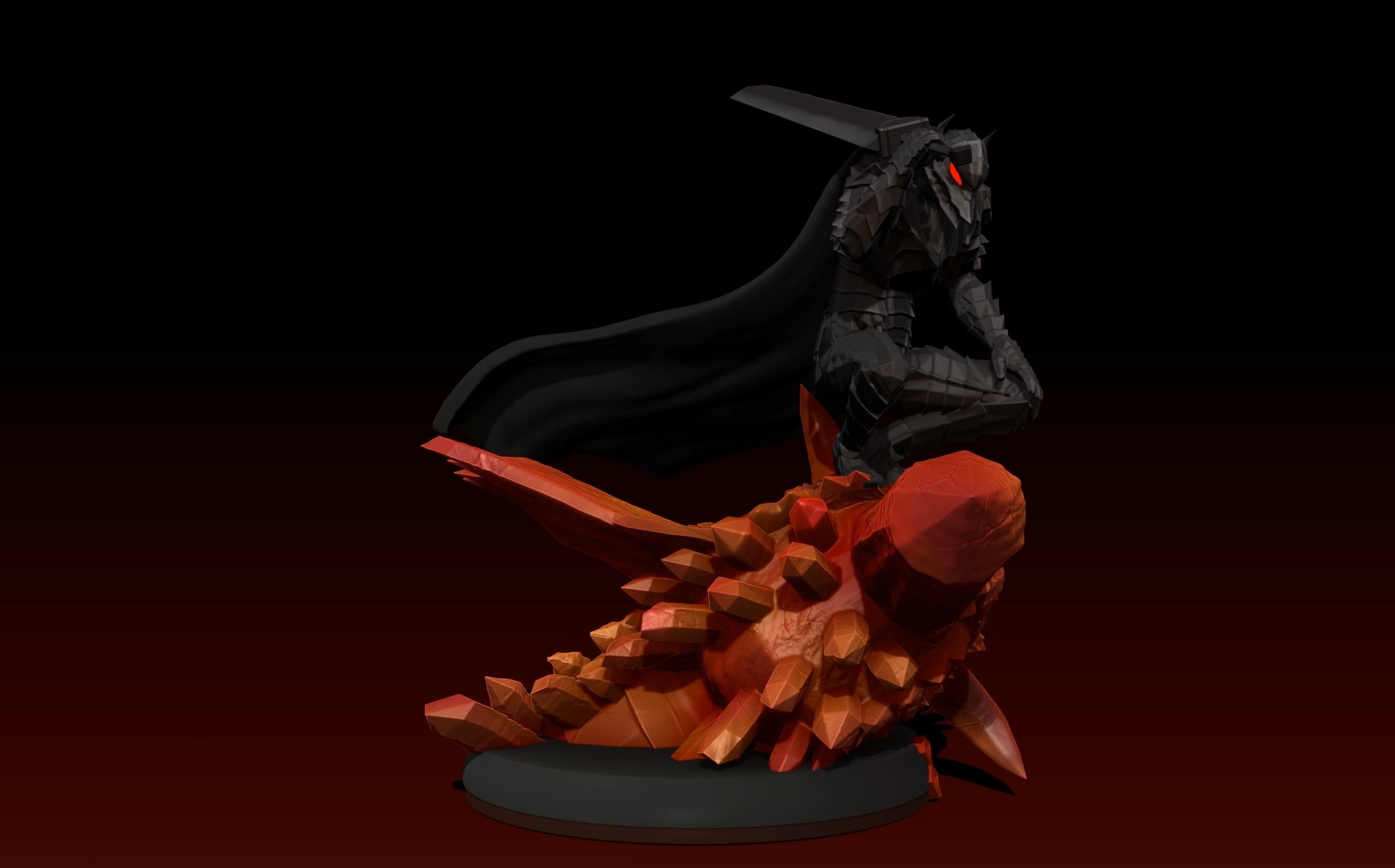 Berserk Guts vs Grunbeld 3d print statue 3D model 3D printable | CGTrader
