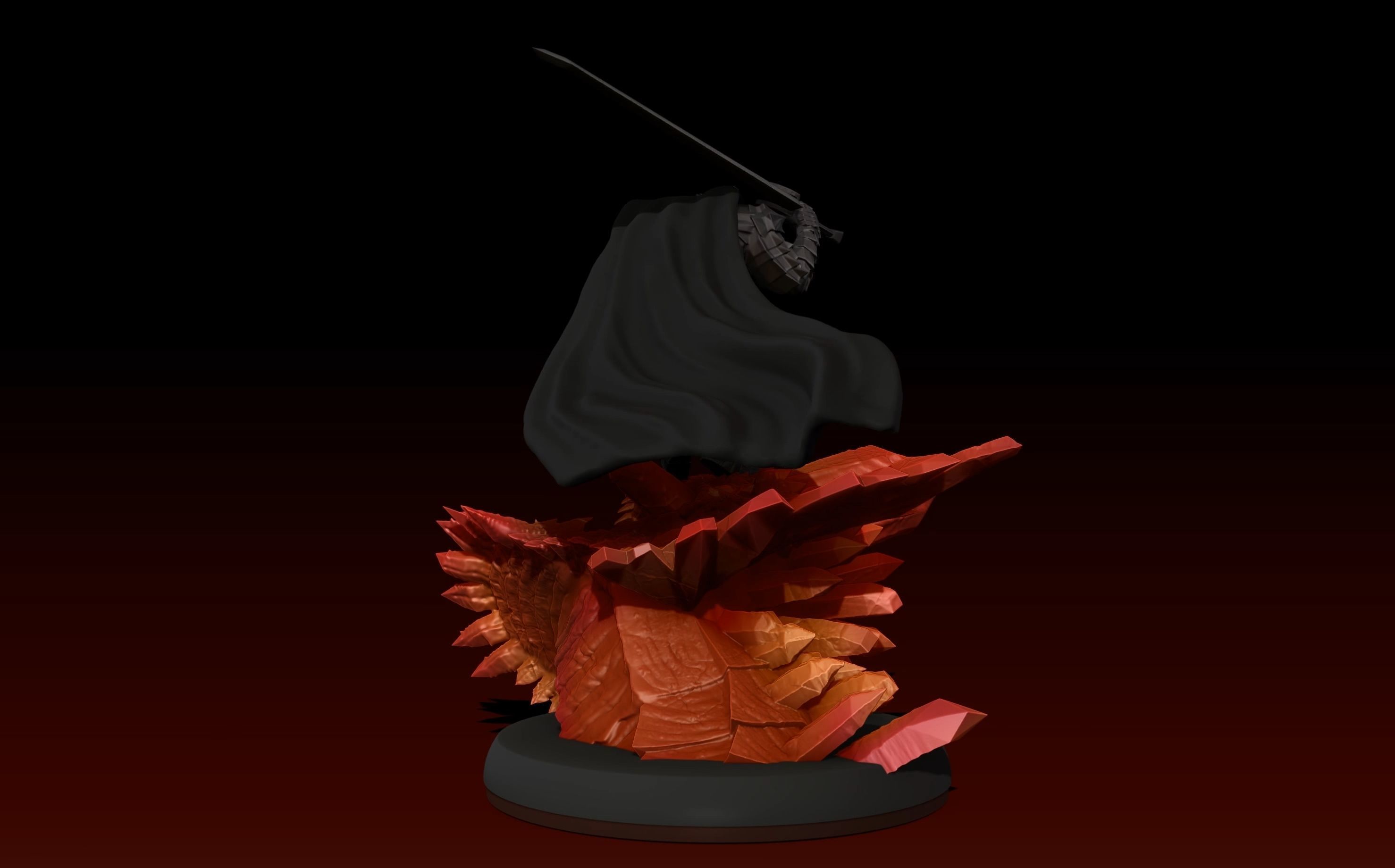 Berserk Guts vs Grunbeld 3d print statue 3D model 3D printable | CGTrader