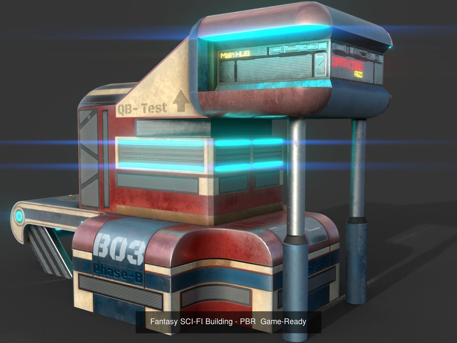 Cyberpunk architectural - construction - sci fi collection | CGTrader