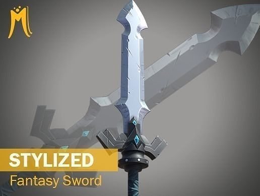 3D model Stylized Fantasy Sword - Game Ready VR / AR / low-poly | CGTrader