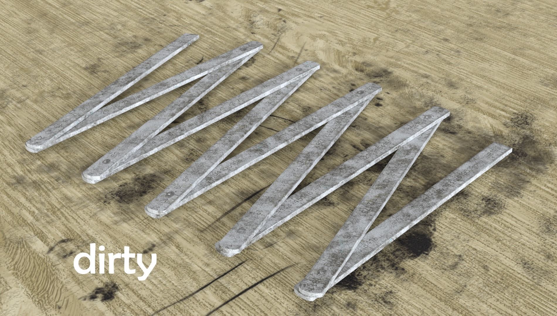 3D model Measuring sticks clean used dirty VR / AR / low-poly | CGTrader