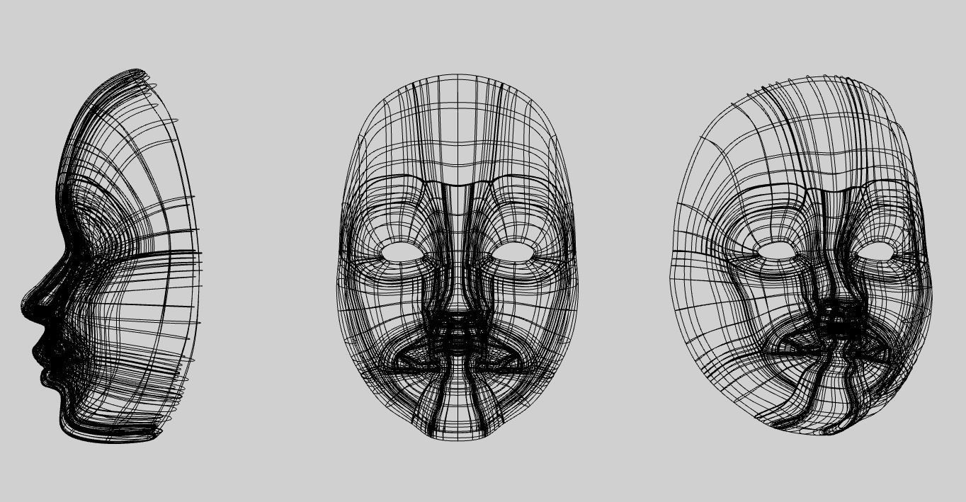 human face mask 3D model 3D printable | CGTrader