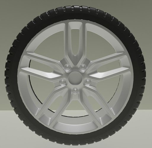 car tyre with a rim 3D model | CGTrader