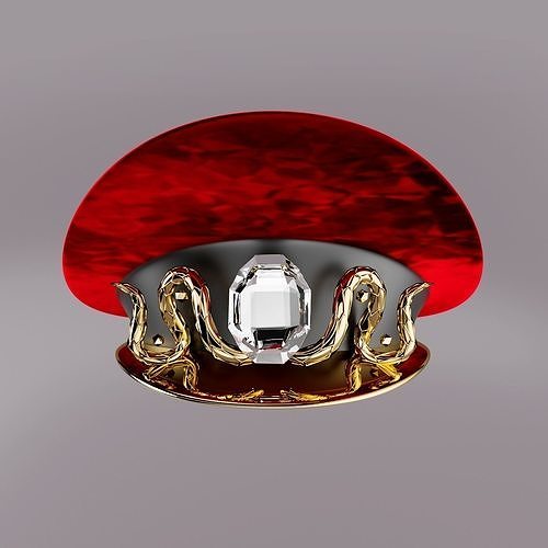 Red peaked cap 3D model | CGTrader