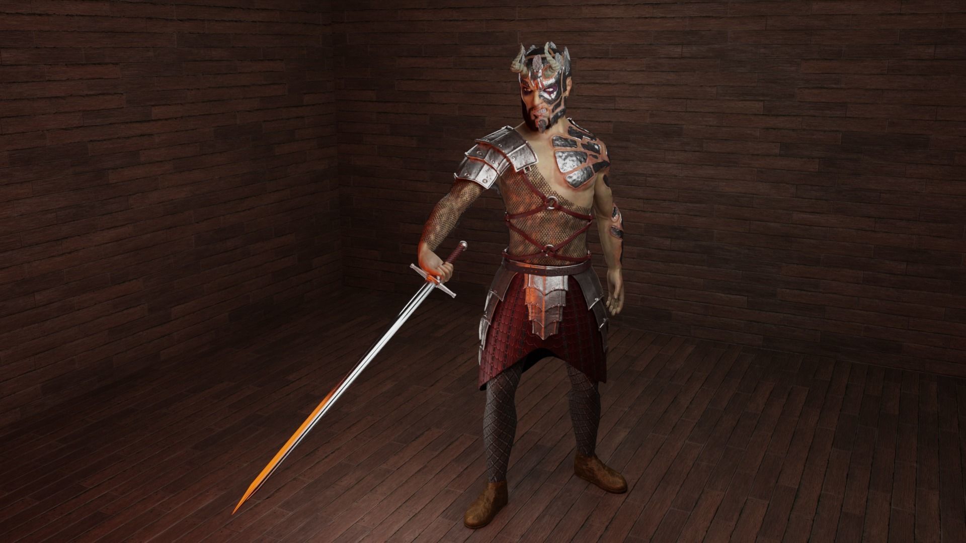 The inquisitor Corrupted Warrior 3D model rigged | CGTrader