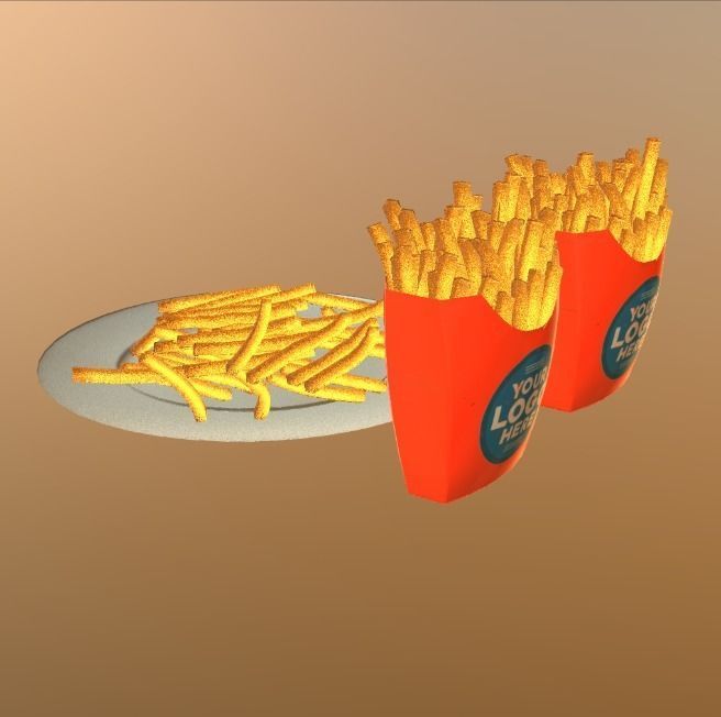 french fry 3D model | CGTrader