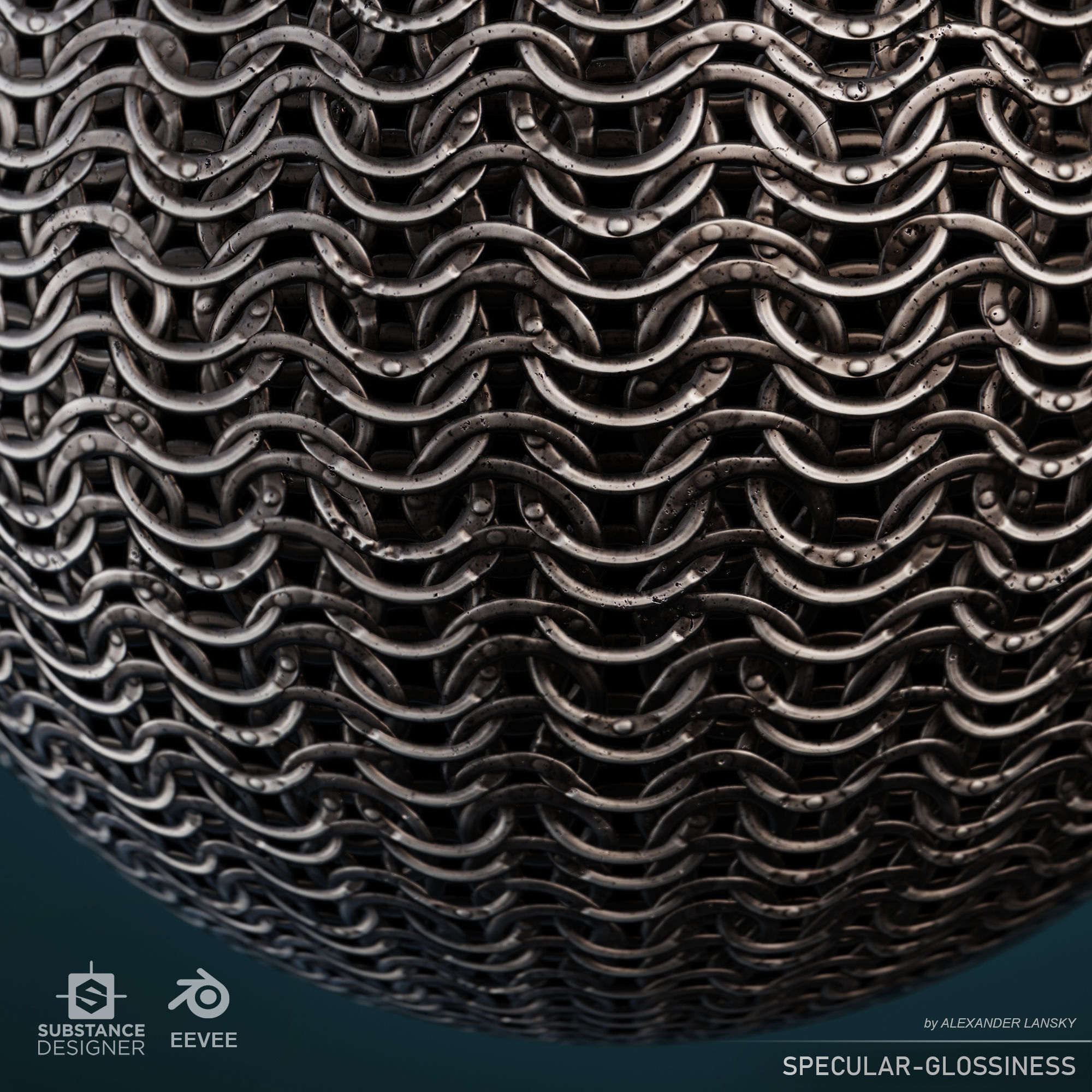 Texture Riveted chainmail seamless material VR / AR / low-poly | CGTrader