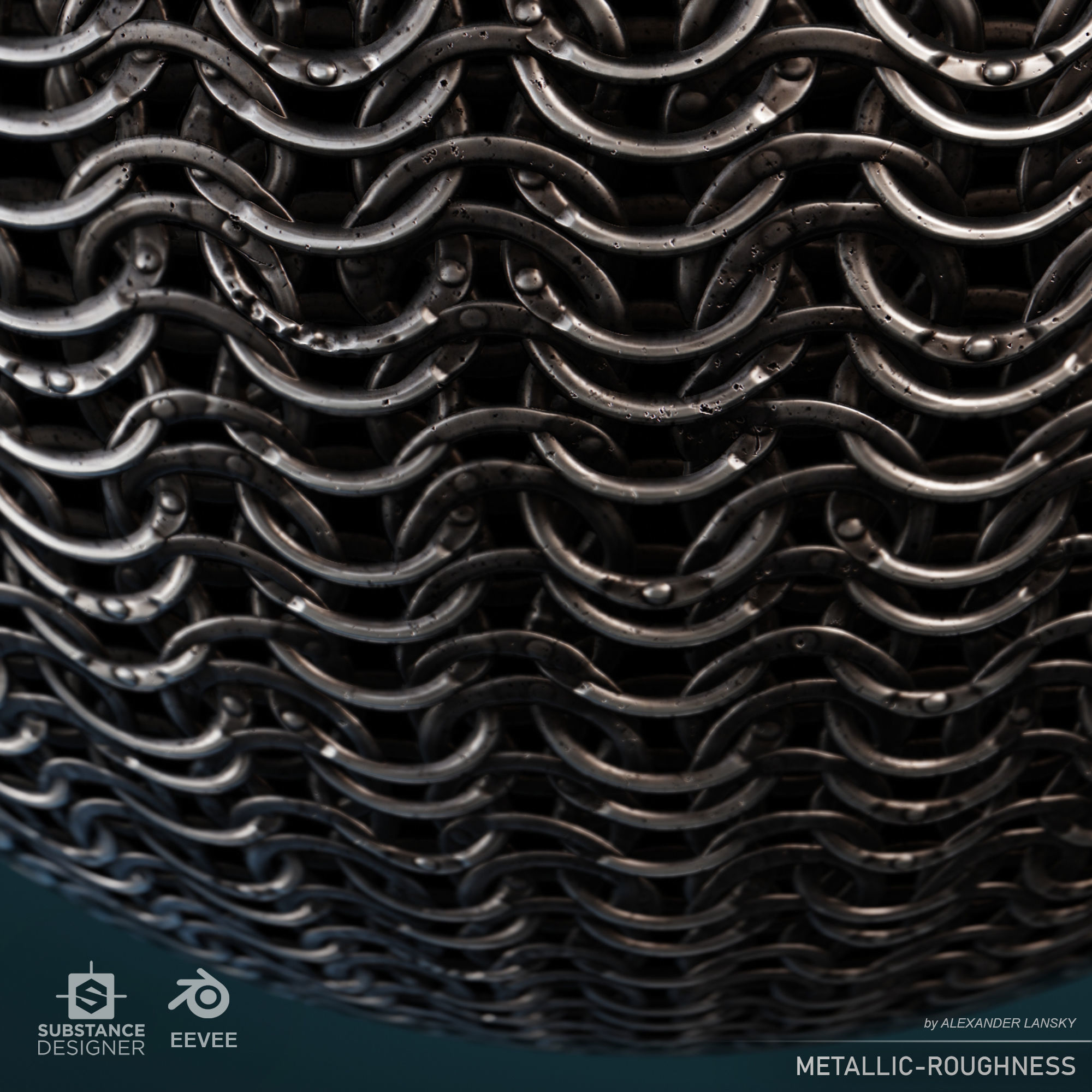 Texture Riveted chainmail seamless material VR / AR / low-poly | CGTrader