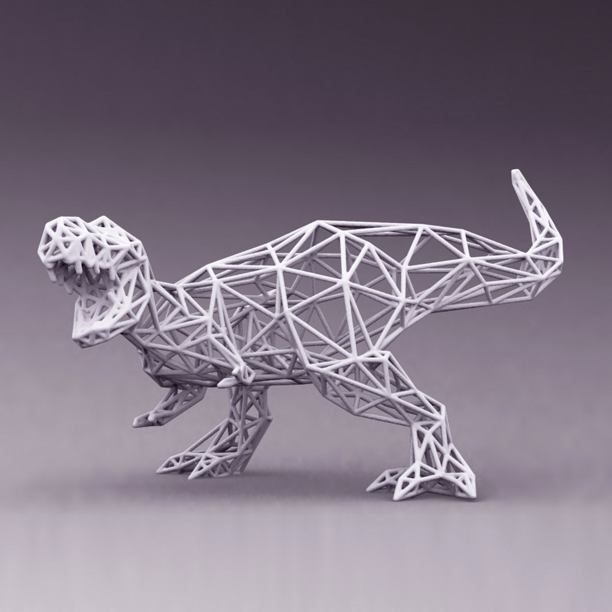 3D PRINTED MODEL T-REX 3D-Line-cuts -pattern 3D model 3D printable ...