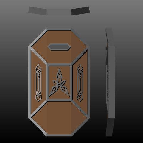 Dwarven Tower Shield free 3D model 3D printable | CGTrader