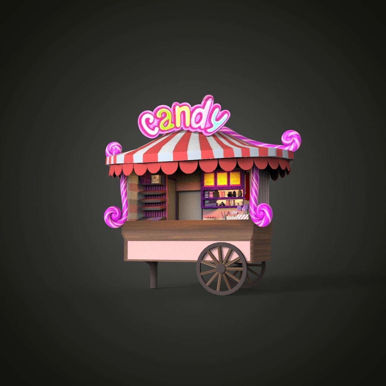 3D model Candy shop Low-poly VR / AR / low-poly | CGTrader