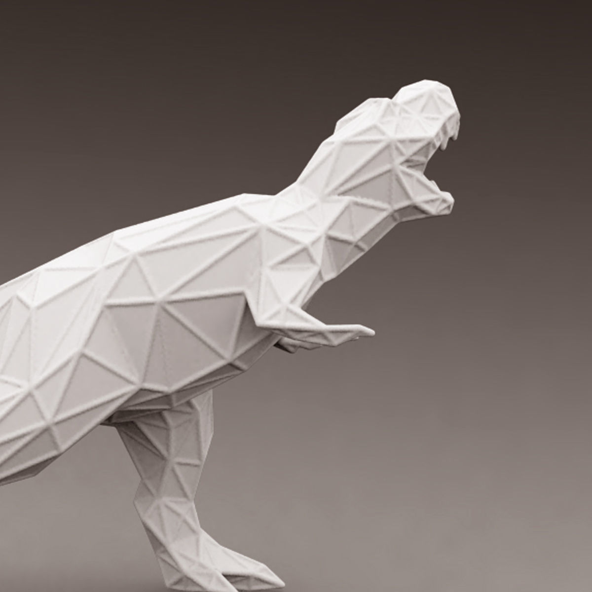 3D PRINTED MODEL T-REX-DESIGN-TRIANGULATE 3D model 3D printable | CGTrader