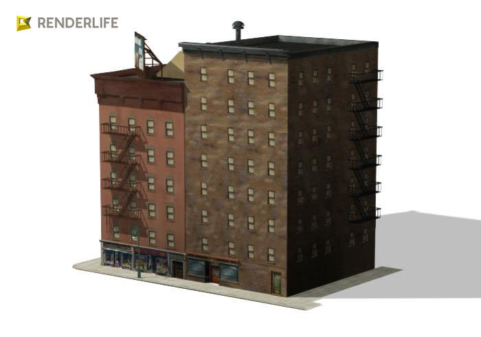 Tenement Block 2 3D model | CGTrader