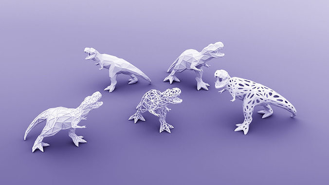 3D PRINTED MODEL T-REX-5-PATTERN-POSE 3D model 3D printable | CGTrader