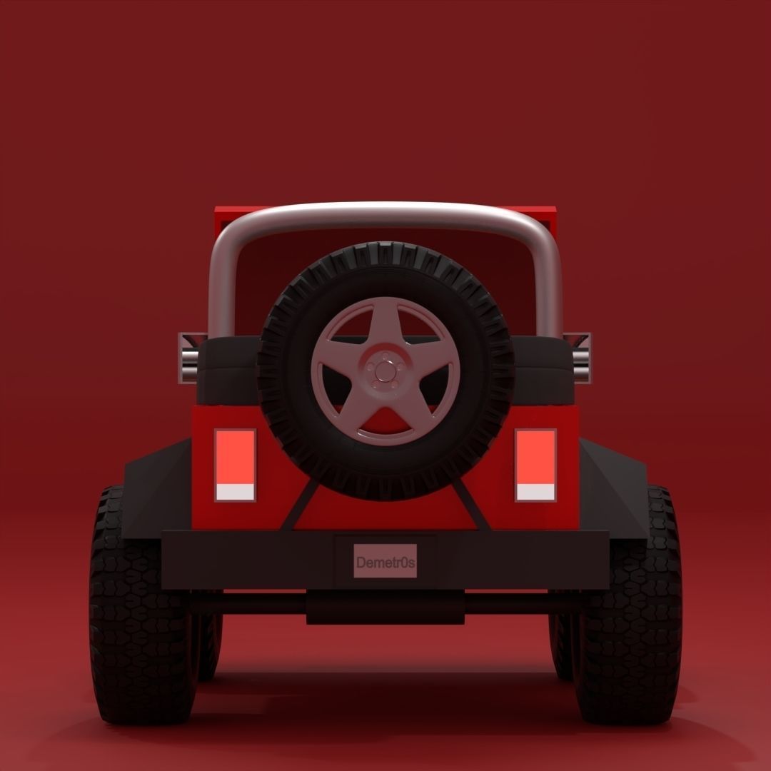 3D model Low Poly Jeep Wrangler VR / AR / low-poly | CGTrader