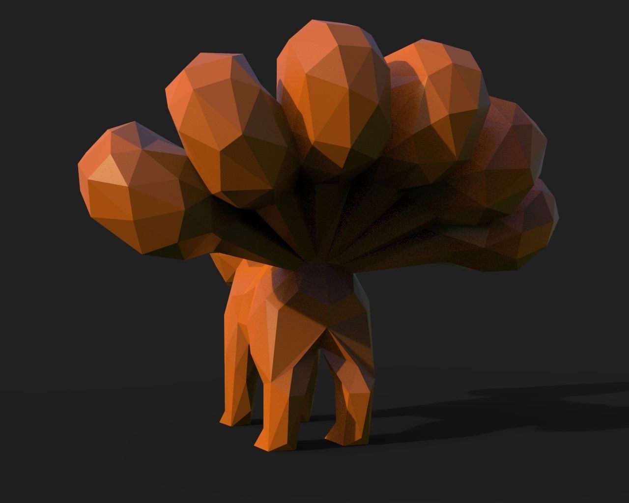 Vulpix Low Poly squirrel 3D model 3D printable | CGTrader