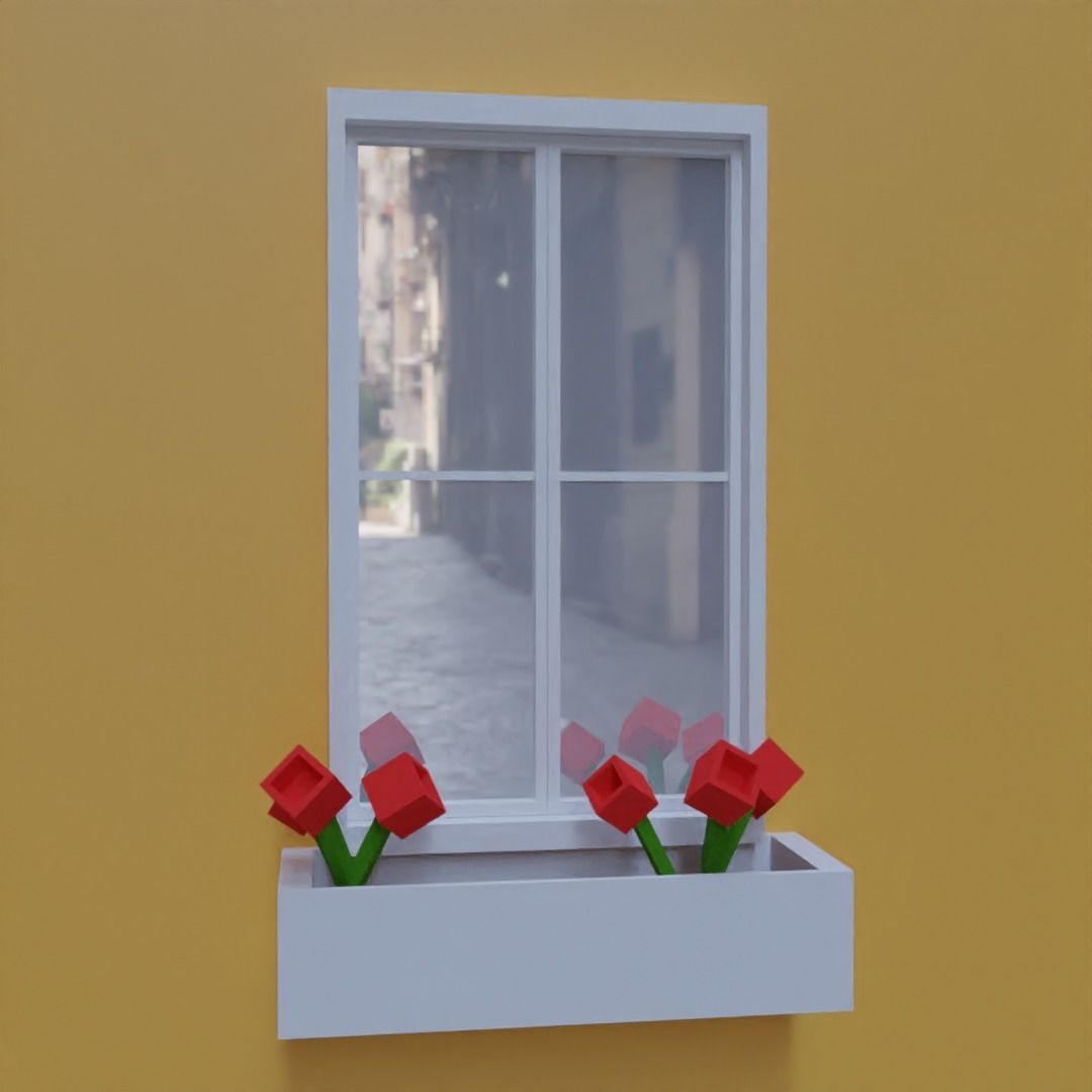 3D model Low poly window 4 Cartagena VR / AR / low-poly | CGTrader