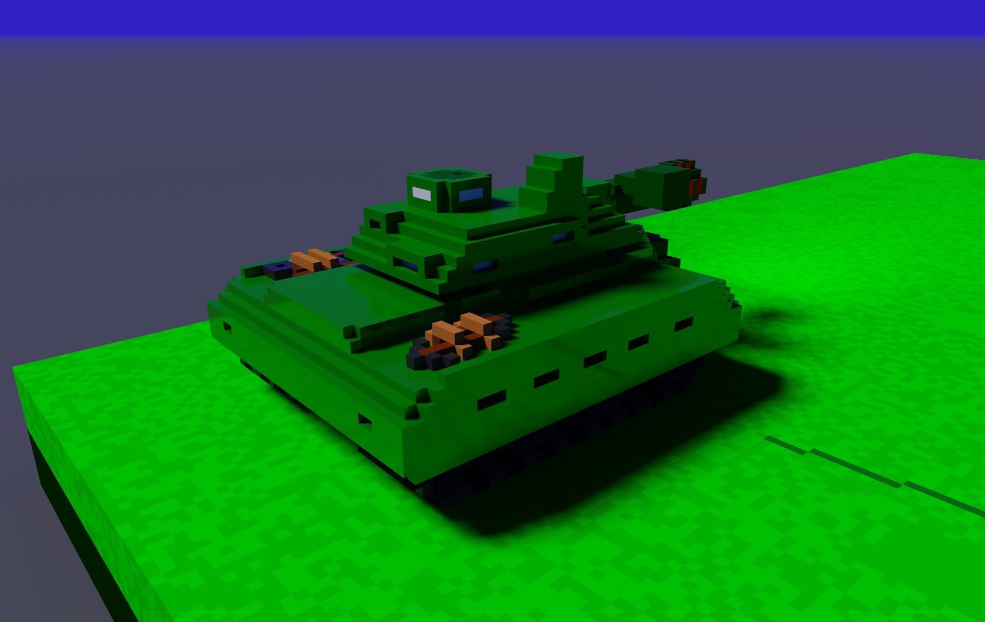 3D model Voxel tank VR / AR / low-poly | CGTrader