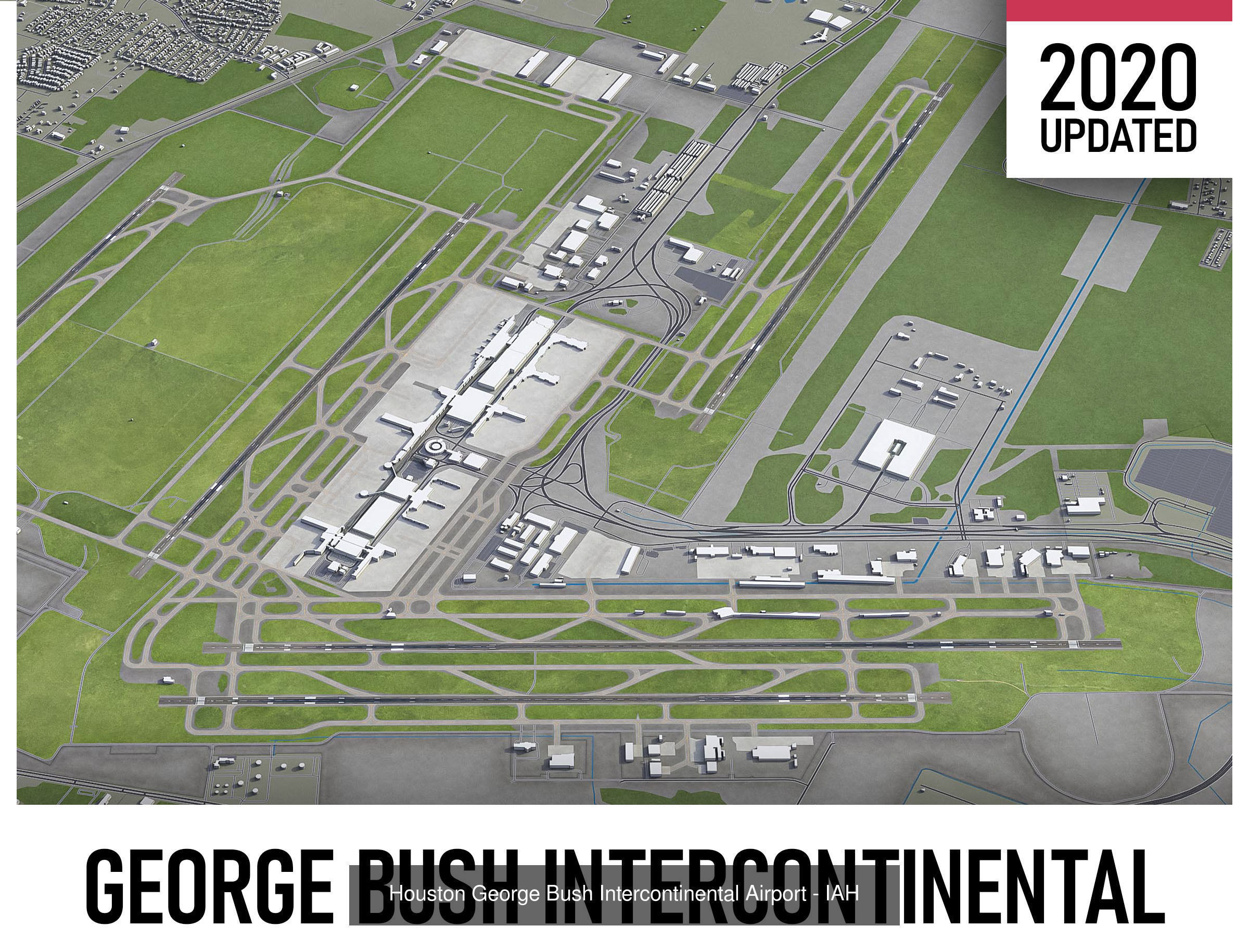 3D Model Collection Greater Houston - metropolitan area VR / AR / low ...