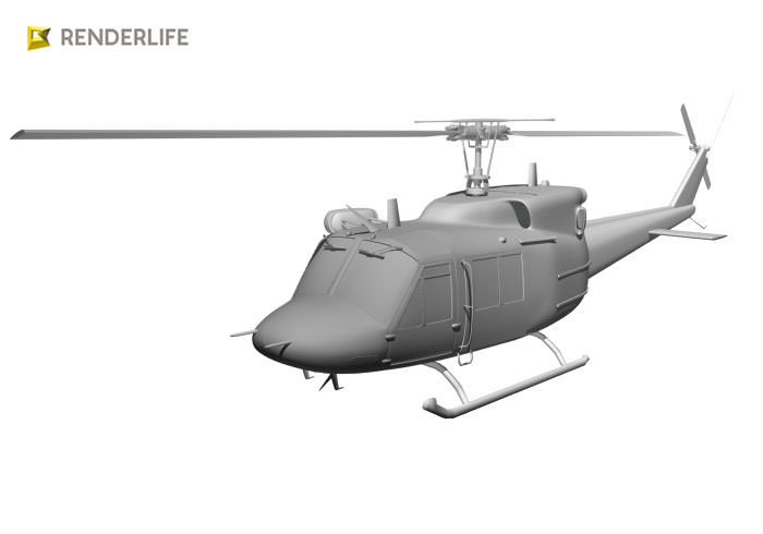 Huey Bell UH-1 helicopter 3D model | CGTrader