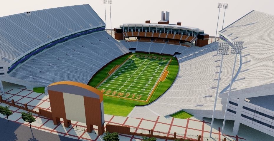 Clemson Memorial Stadium - USA 3D model | CGTrader
