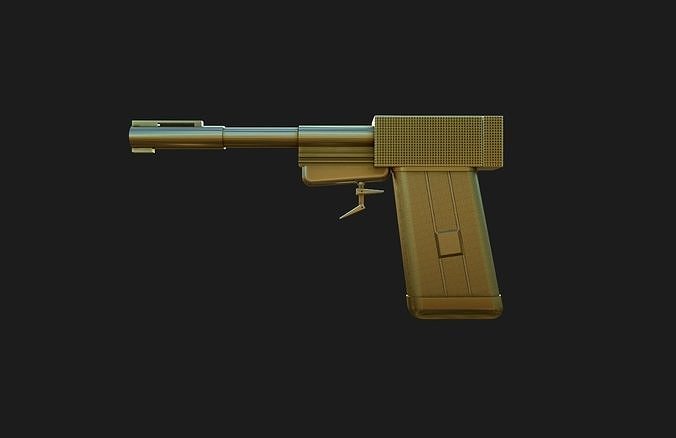 3D model Golden Weapon Gold Pistol VR / AR / low-poly | CGTrader
