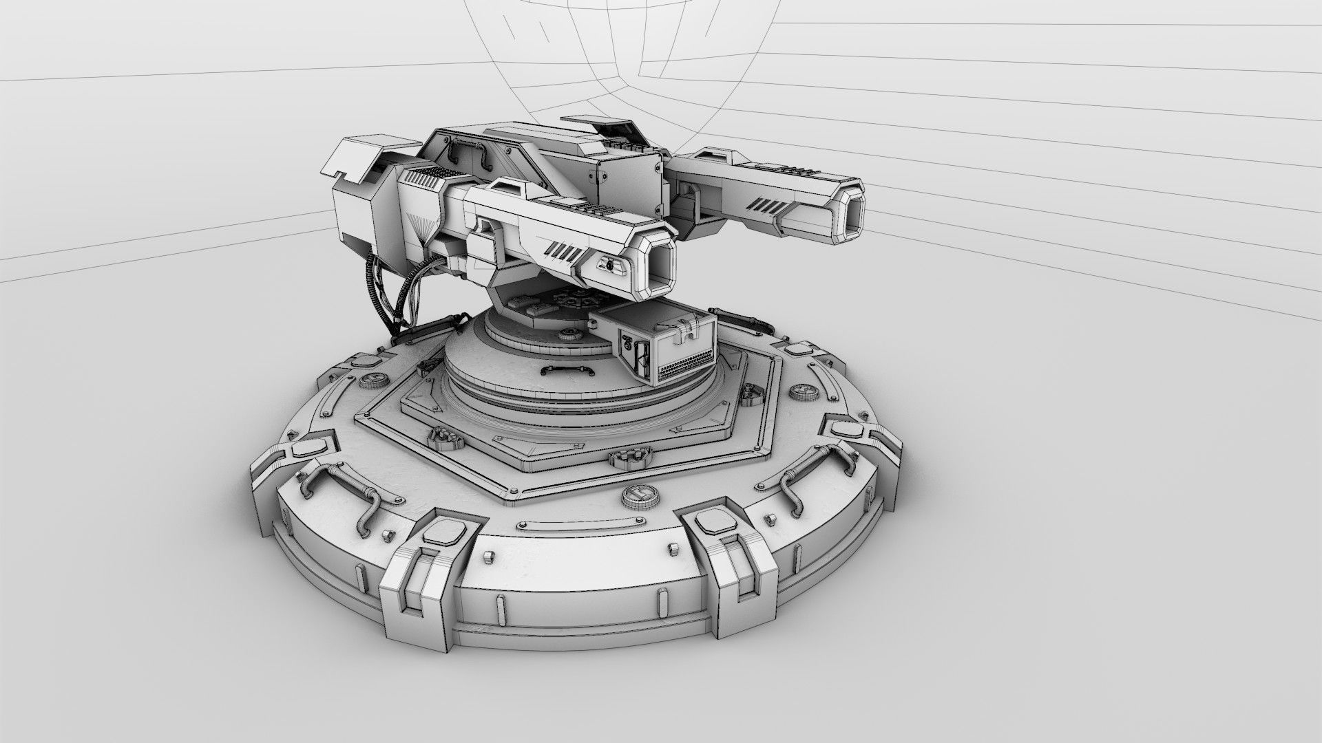 Futuristic Cannon 3D model | CGTrader