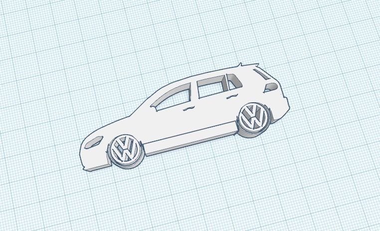 GTI 7 keychain 3D model 3D printable | CGTrader