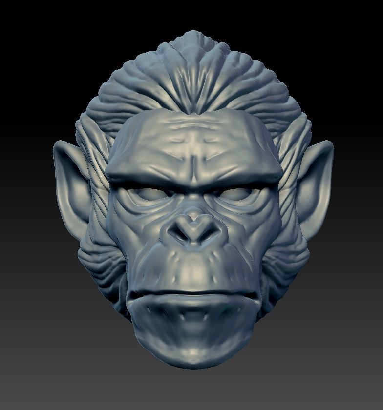 head monkey Zodiac 3D model 3D printable | CGTrader
