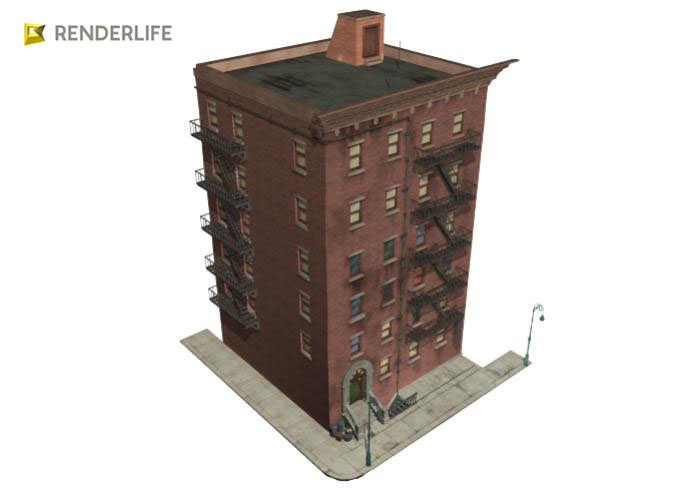 Corner Tenement 3D model | CGTrader