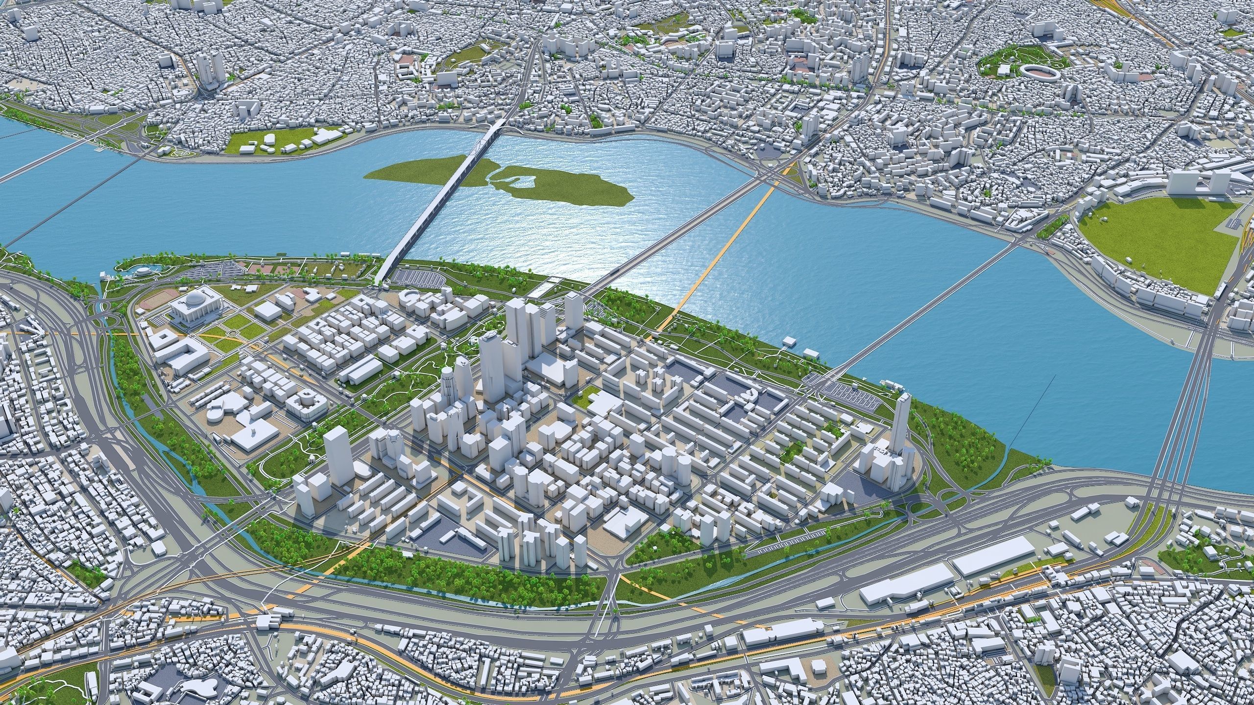 3D model Seoul City in South Korea VR / AR / low-poly | CGTrader