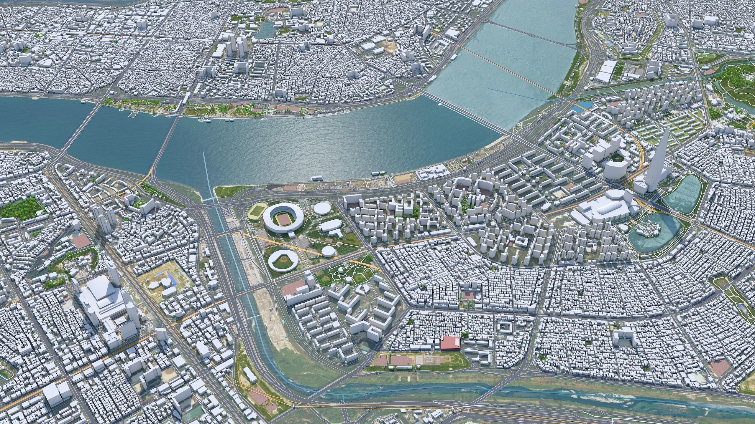 3D model Seoul City in South Korea VR / AR / low-poly | CGTrader