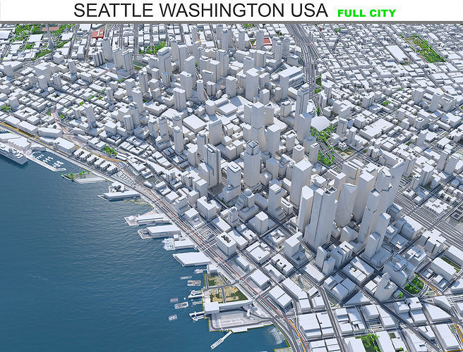 3D model Seattle City Washington USA VR / AR / low-poly | CGTrader