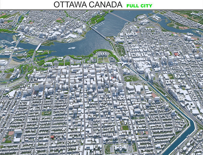 3D model Ottawa City Canada VR / AR / low-poly | CGTrader