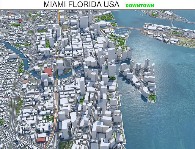 3D model Miami City Florida USA VR / AR / low-poly | CGTrader