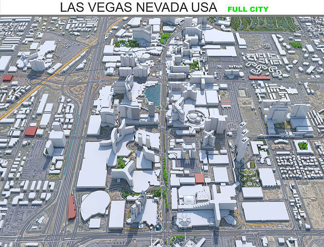3D model Las Vegas in Nevada USA VR / AR / low-poly | CGTrader