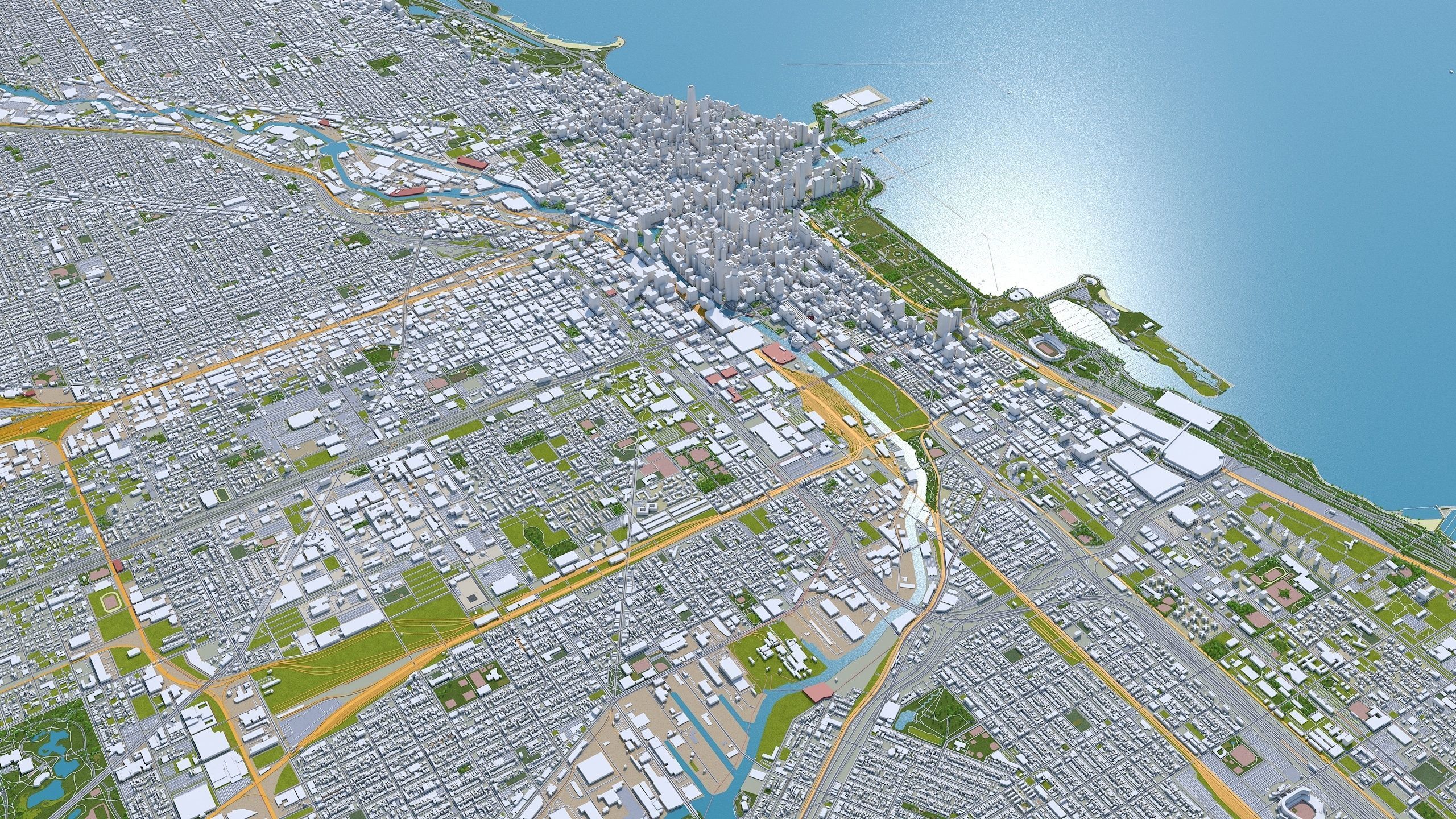 3D model Chicago City Illinois USA VR / AR / low-poly | CGTrader