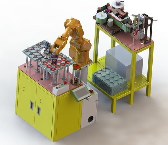 PCB board bracket automatic assembly machine 3D model | CGTrader