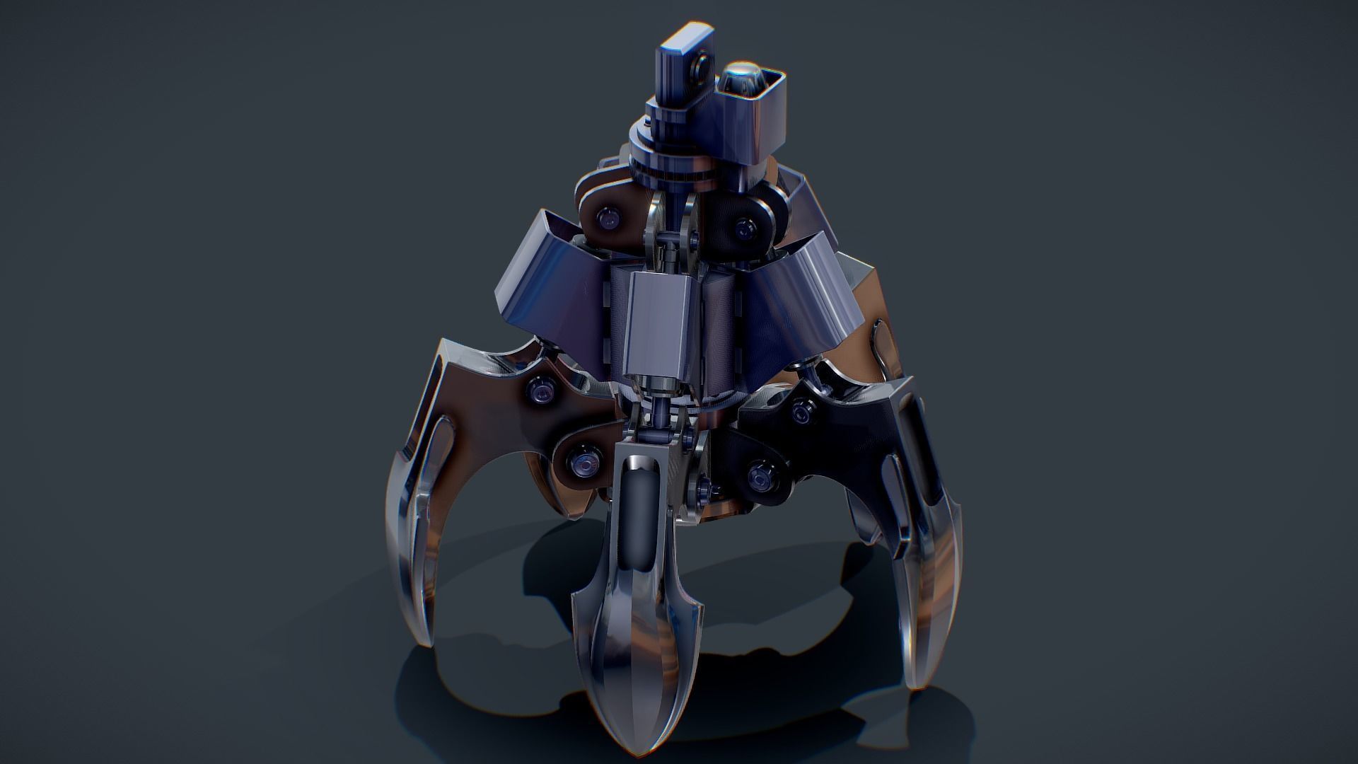 Modern Giant Grapple Mechanical grab 3D model | CGTrader