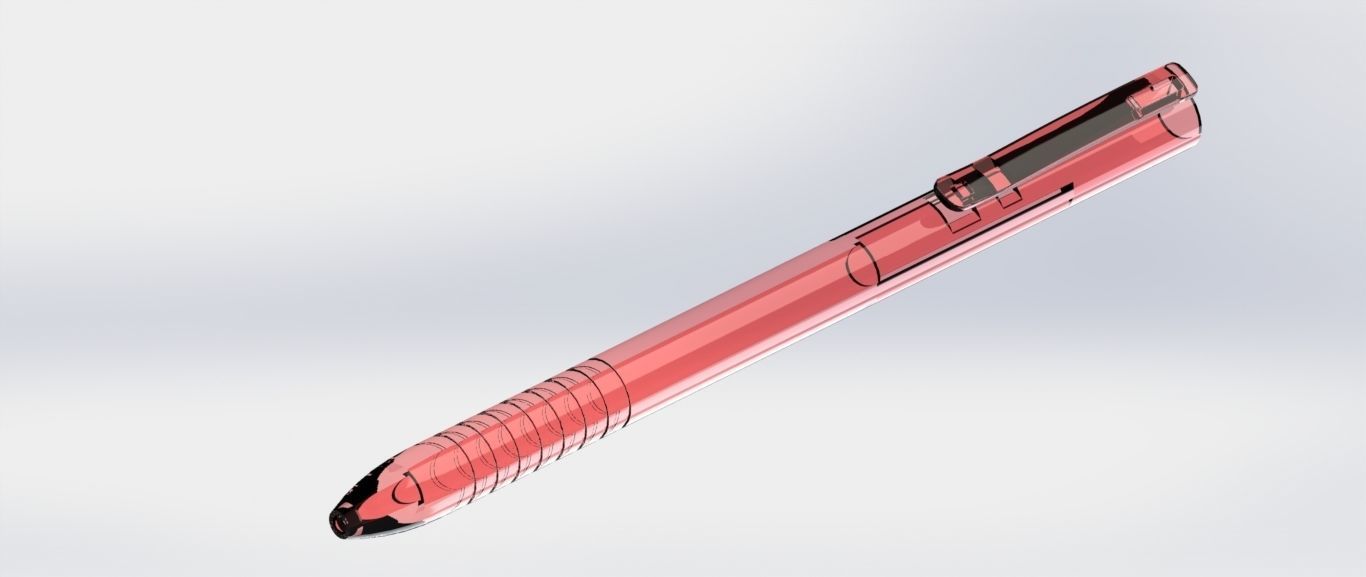 Click ballpoint pen with spring 3D model 3D printable | CGTrader