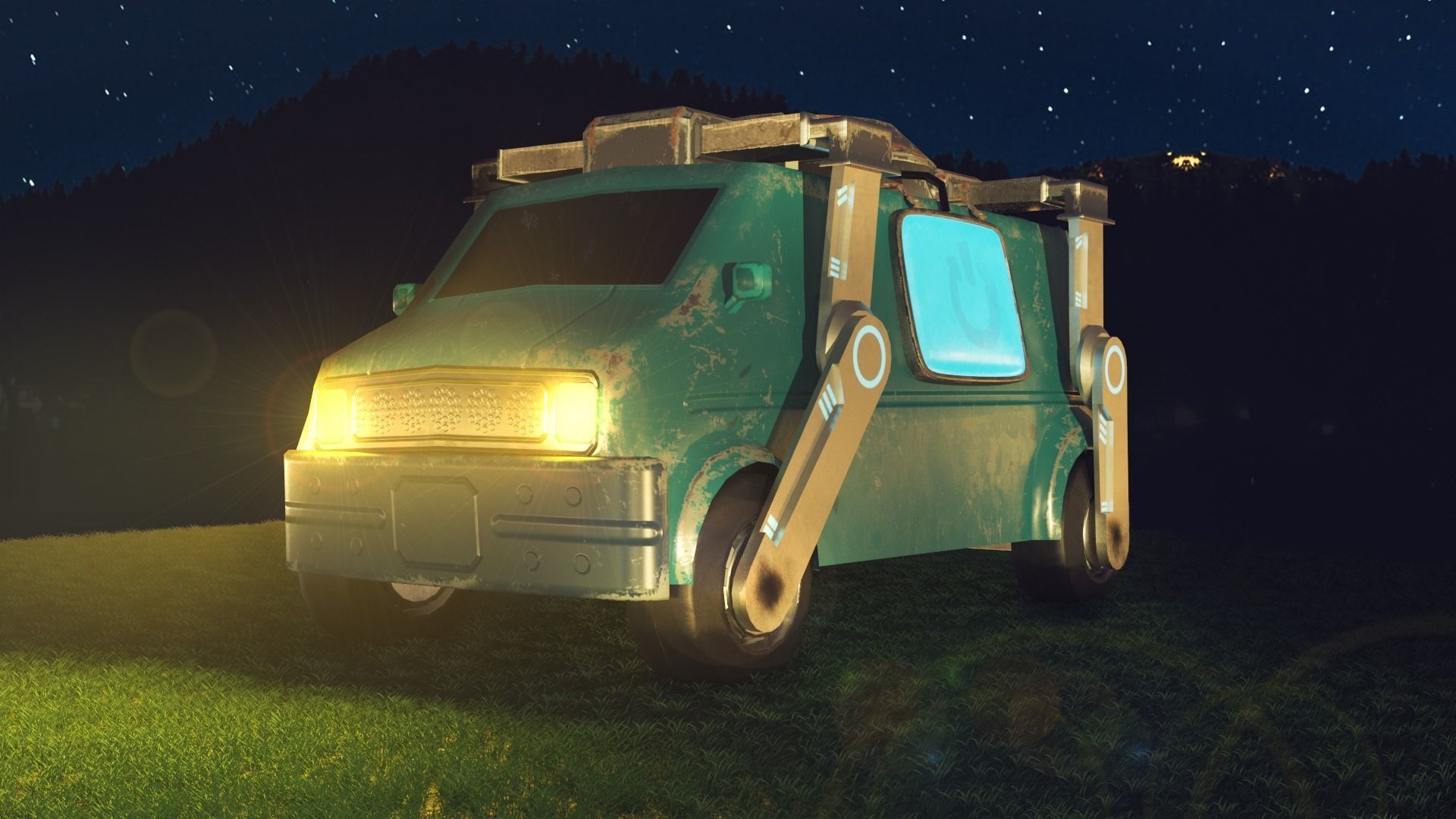 3D model Low-Poly Van VR / AR / low-poly | CGTrader