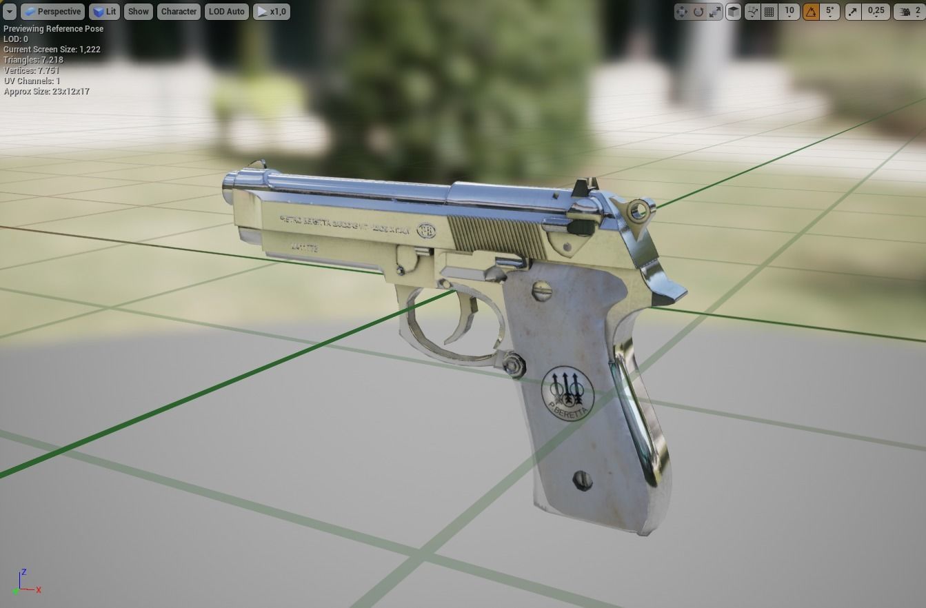 3D model EB - Gun Beretta VR / AR / low-poly | CGTrader