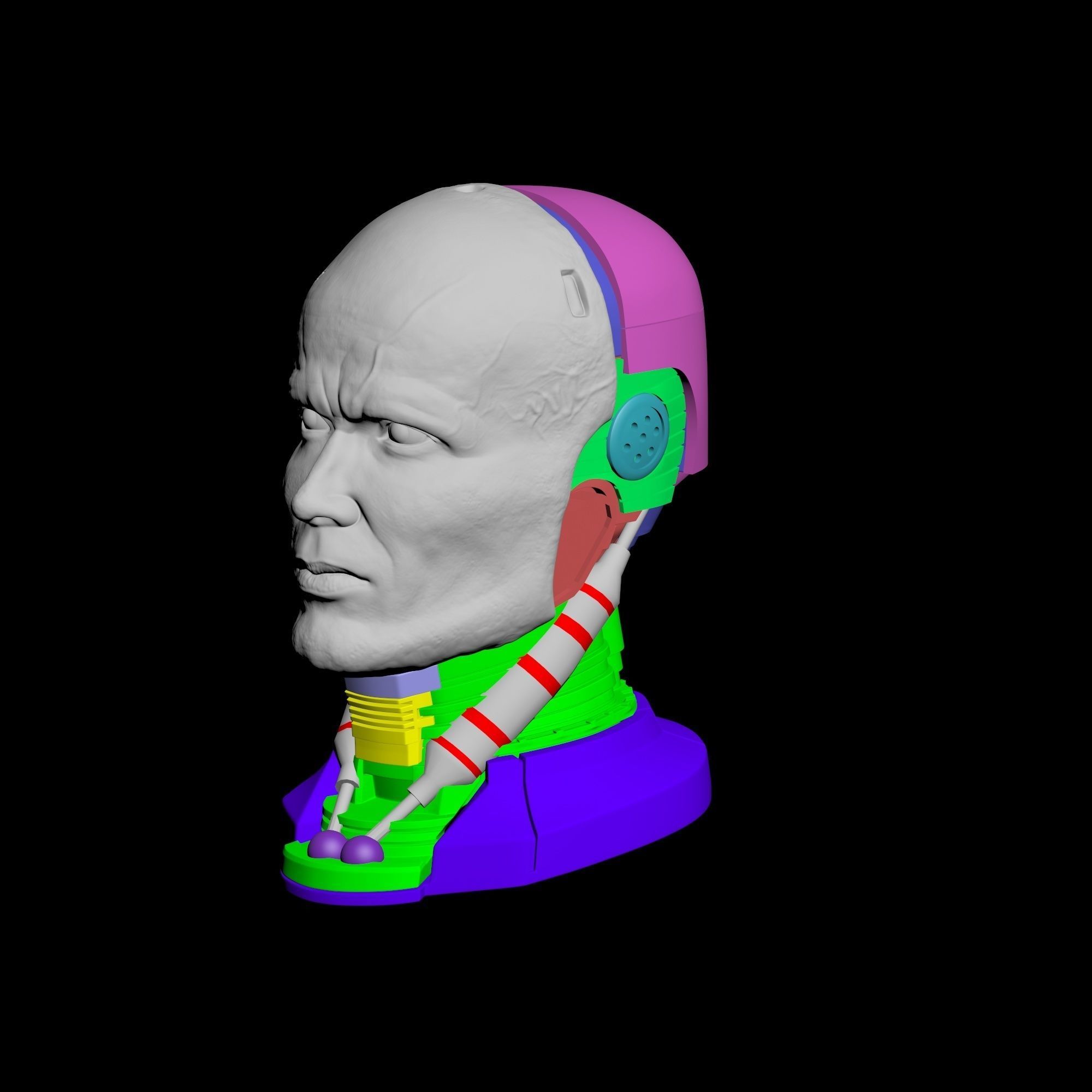 Robocop Head for 3D Print 3D model 3D printable | CGTrader