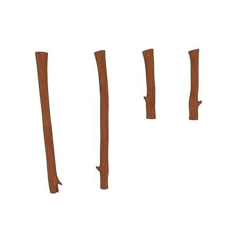 Sticks set of 3D model rigged | CGTrader