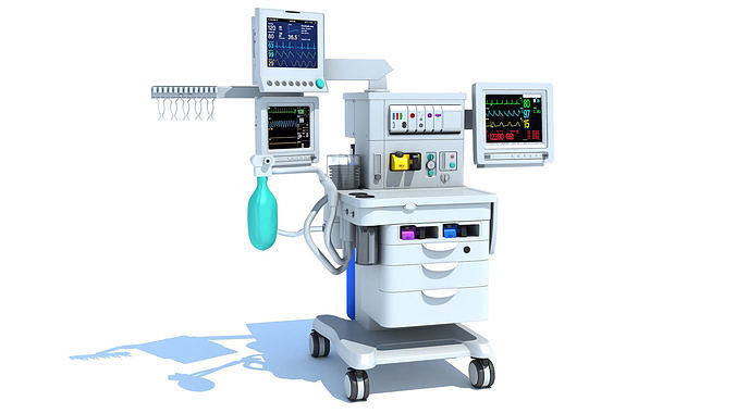 Anesthesia Respiratory Workstation Machine 3D model | CGTrader