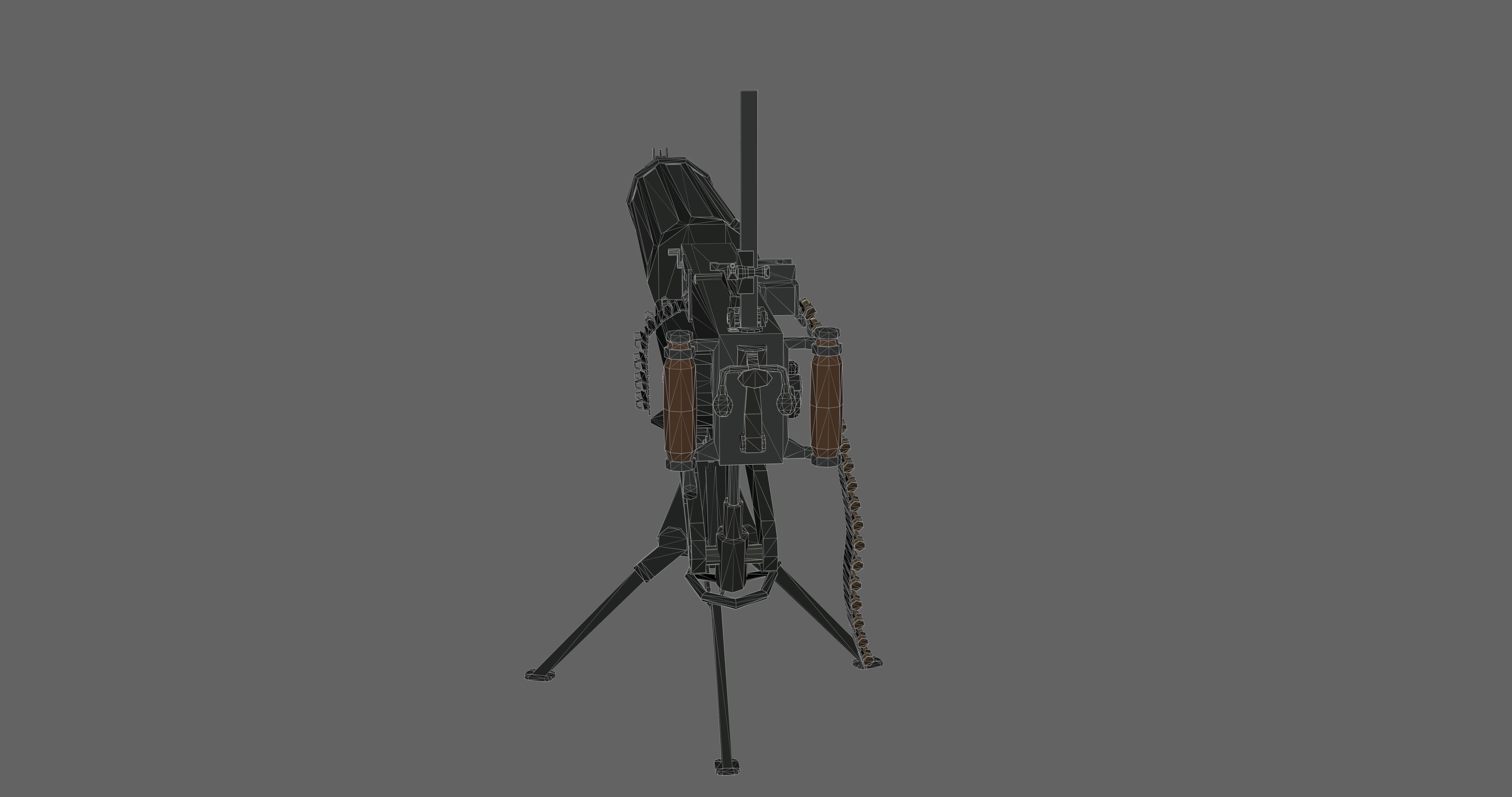 3D model Vickers Machine Gun 3D LowPoly VR / AR / low-poly | CGTrader