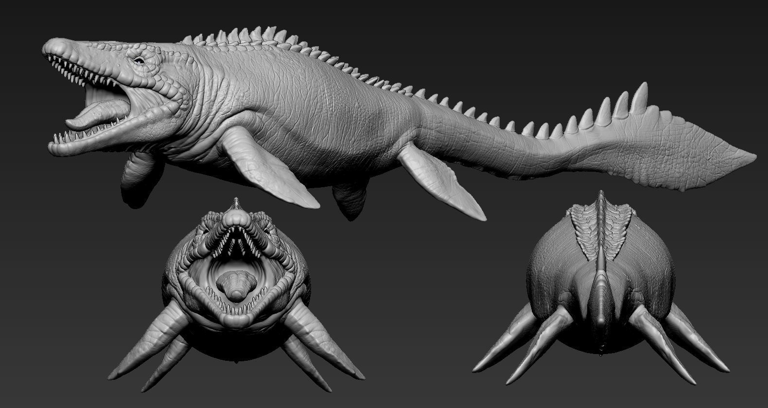 Mosasaurus 3D model 3D printable | CGTrader
