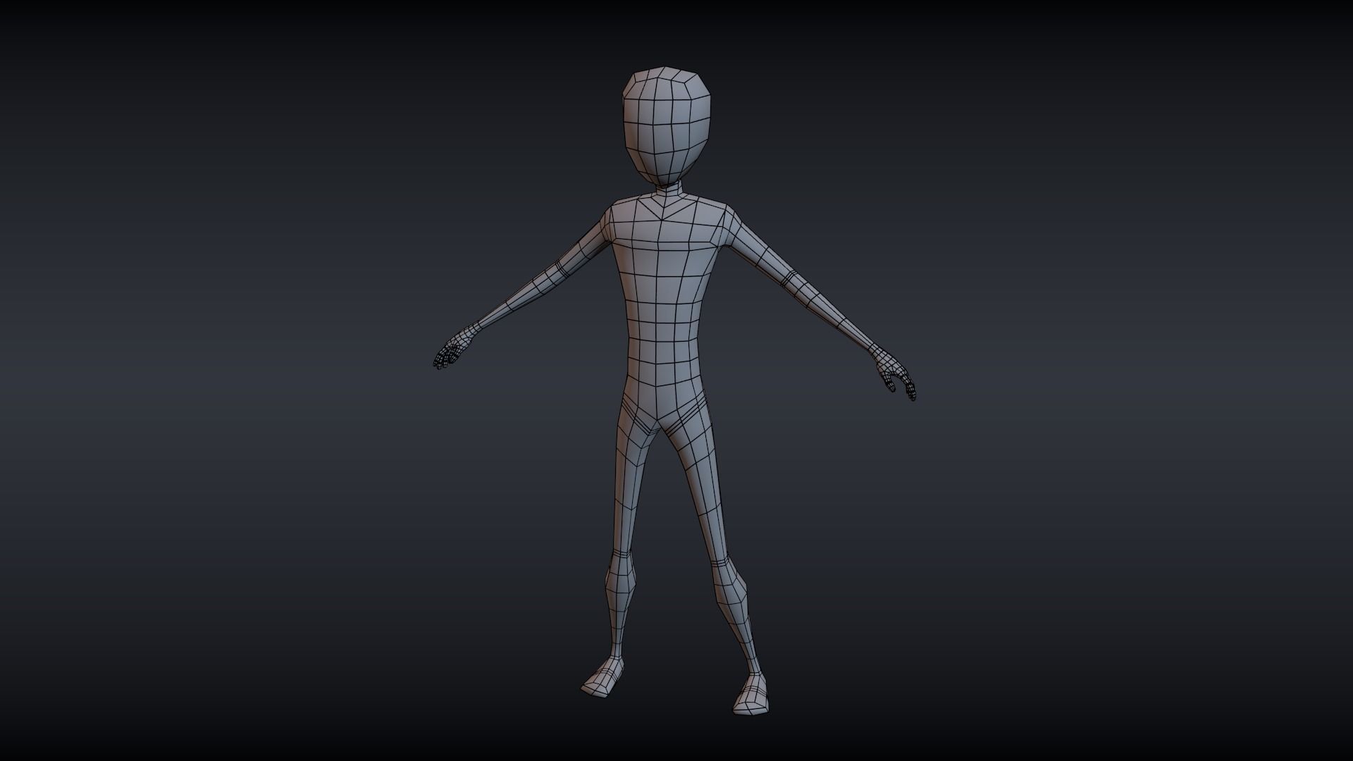 3D model Low Poly Cartoon Character Male Basemesh VR / AR / low-poly ...