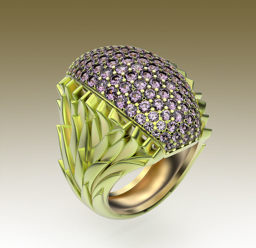 Ring Carved 3D model 3D printable | CGTrader