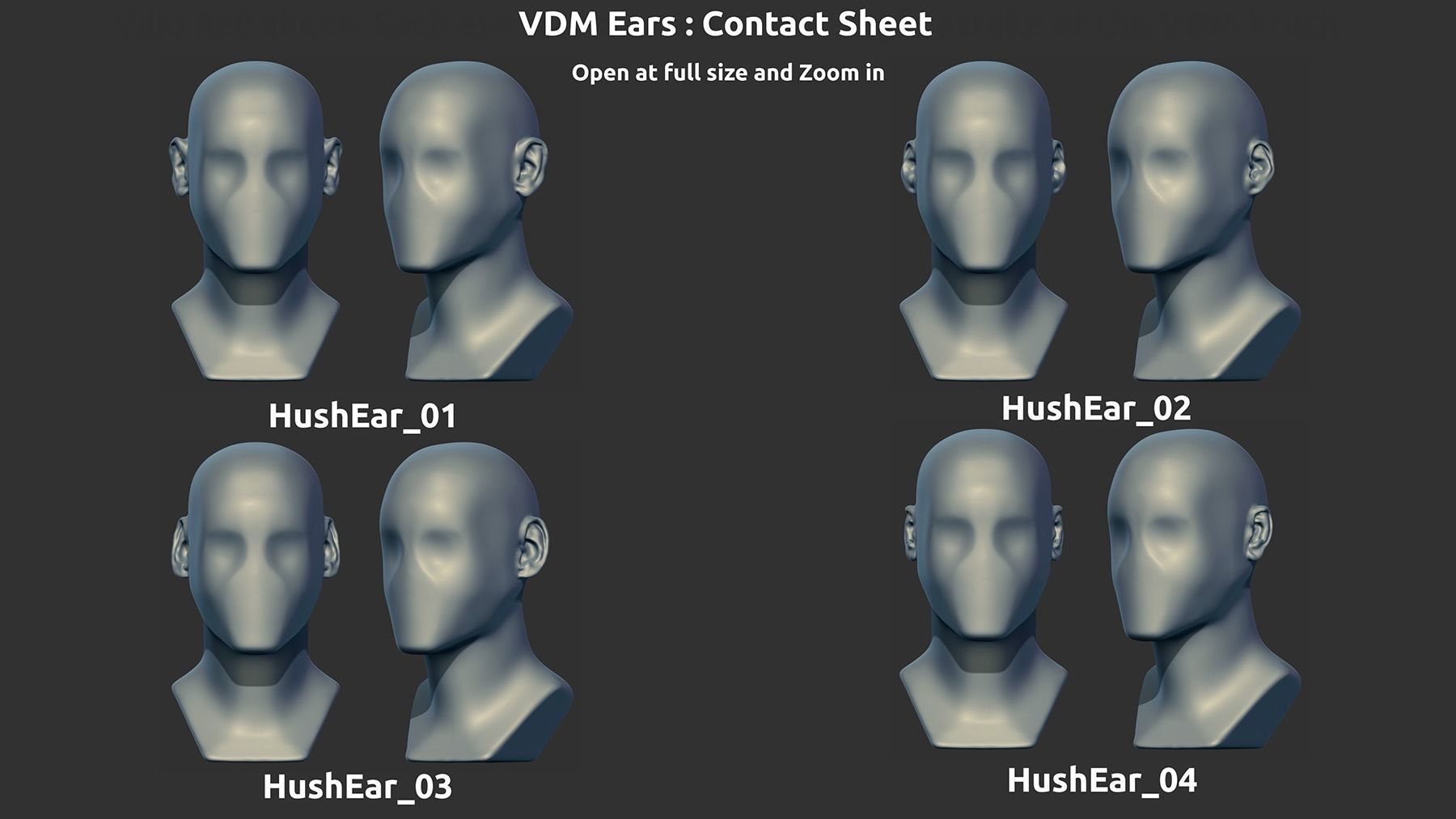 Zbrush - Ear- VDM Brushes 3D model | CGTrader